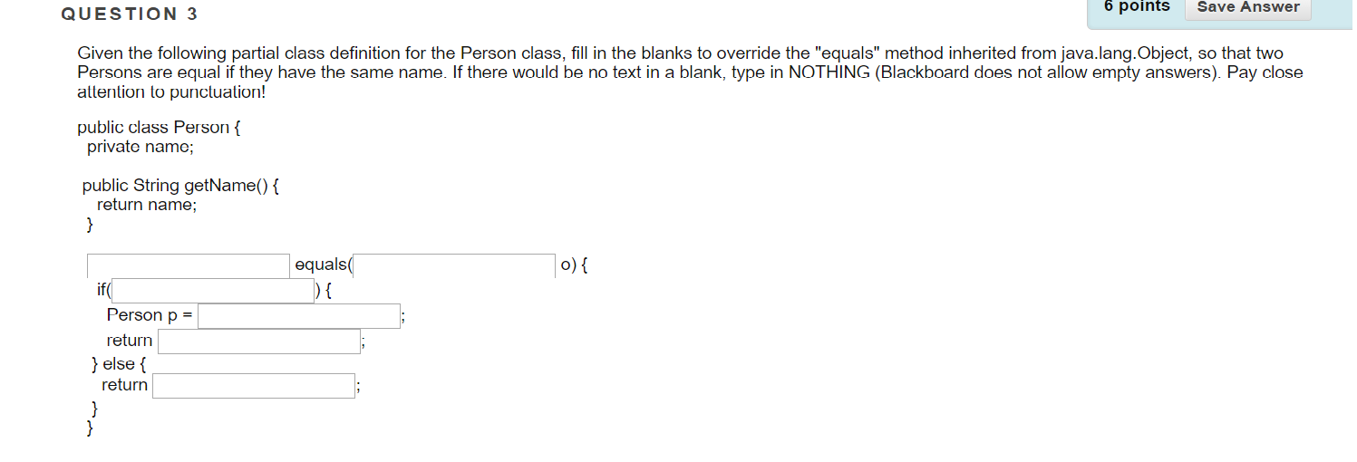Solved 6 QUESTION 3 Sav Answer Given the following partial | Chegg.com