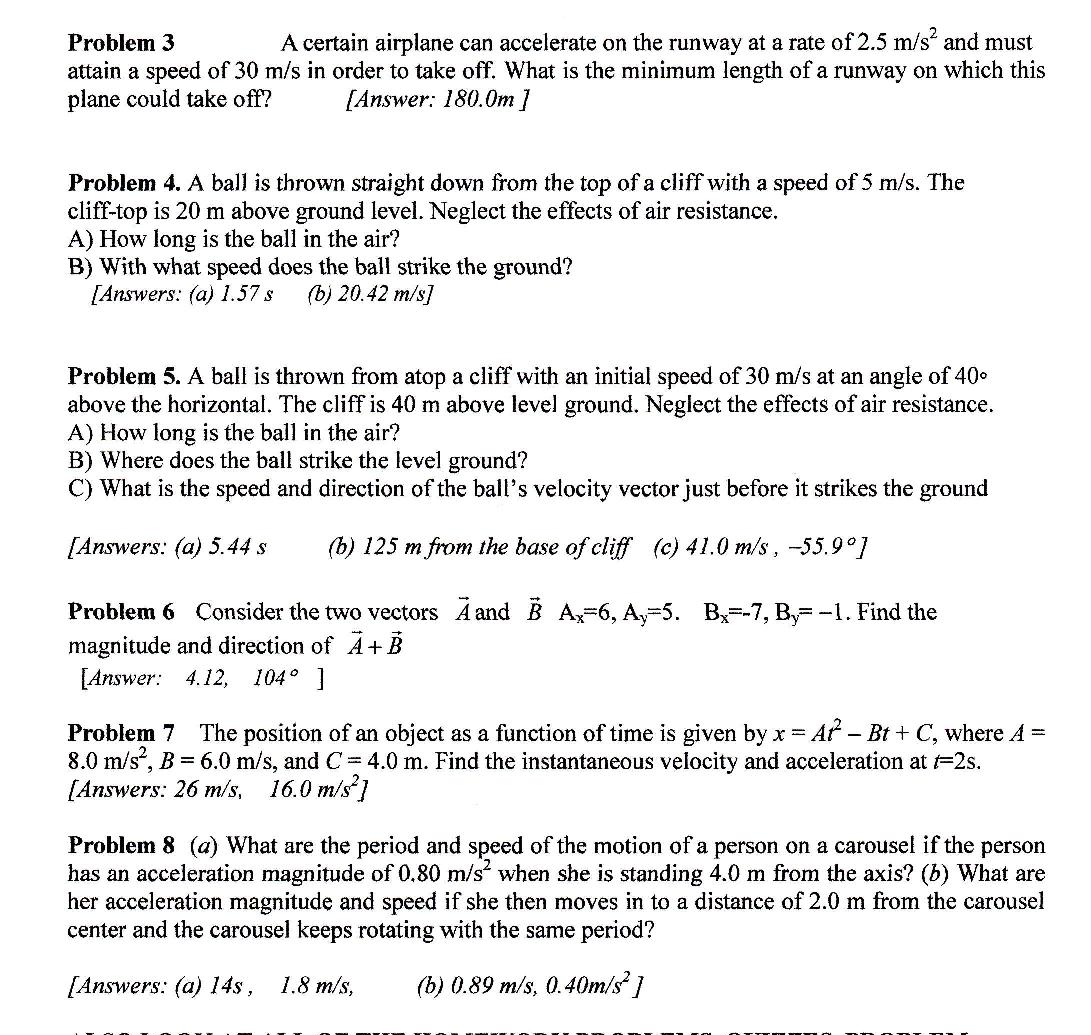 Solved A certain airplane can accelerate on the runway at a | Chegg.com