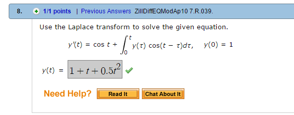 Solved Use the Laplace transform to solve the given | Chegg.com