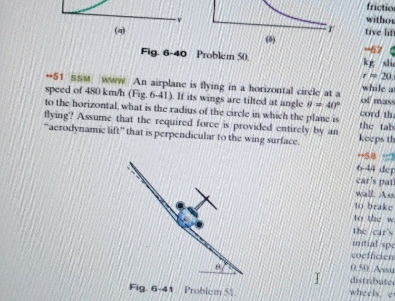 Solved An airplane is flying in a horizontal circle at a | Chegg.com