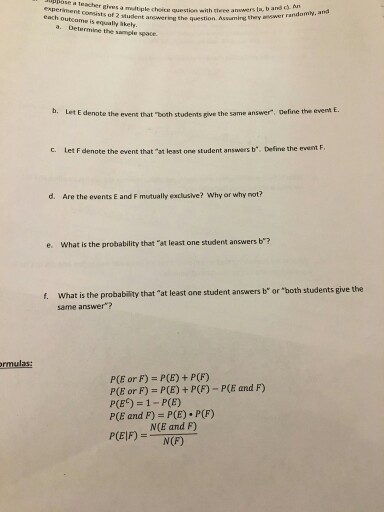 Solved Suppose a teacher gives a multiple choice question | Chegg.com