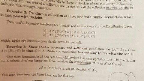 Solved Produce a collection of three sets with empty | Chegg.com