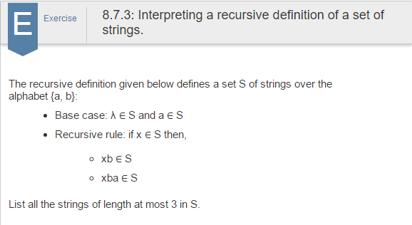 Solved The recursive definition given below defines a set S | Chegg.com