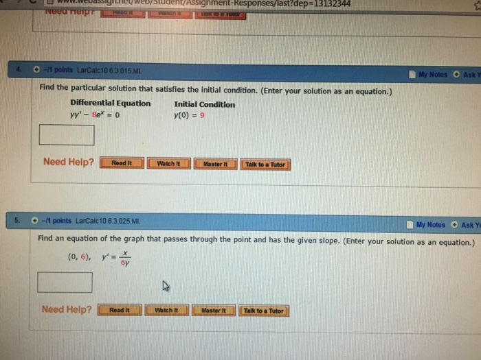 Solved Find The Particular Solution That Satisfies The 