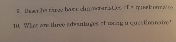 Solved Describe three basic characteristics of a | Chegg.com