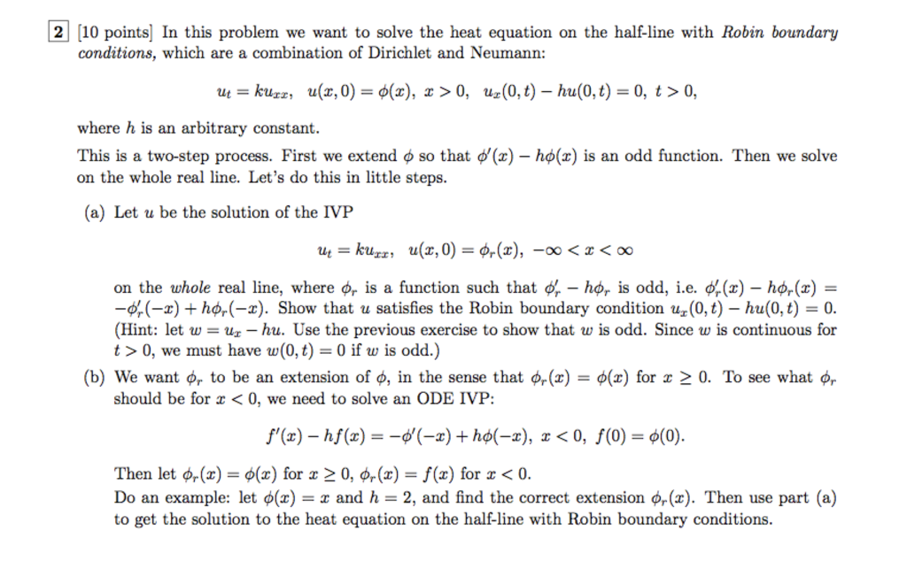 Solved 2 [10 points] In this problem we want to solve the | Chegg.com