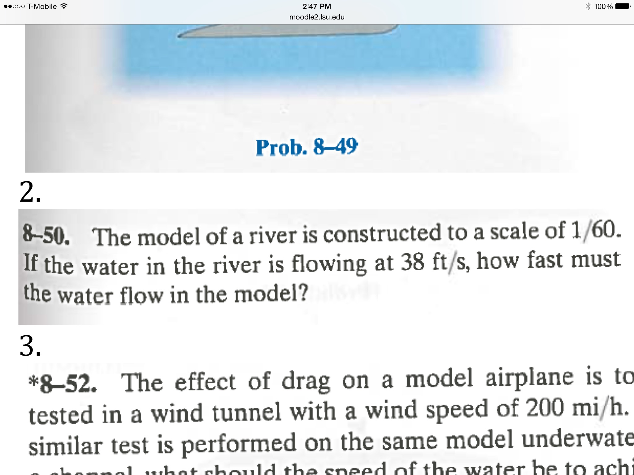 Solved The model of a river is constructed to a scale of | Chegg.com