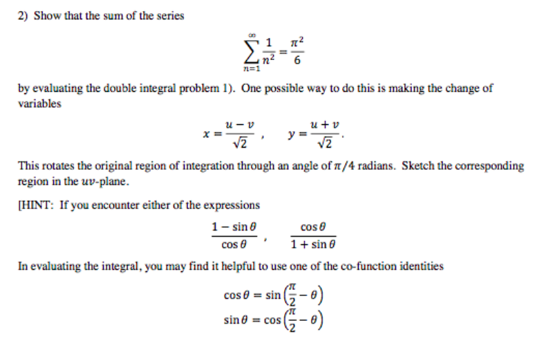 Solved Show That The Sum Of The Series Sigma n 1 infinity Chegg