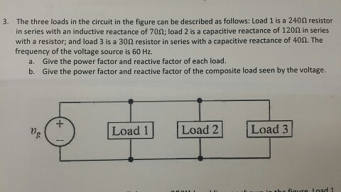 Solved The three loads in the circuit in the figure can be | Chegg.com