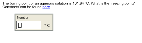 Solved The boiling point of an aqueous solution is 101.84 | Chegg.com