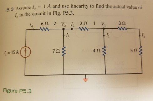 Solved Assume I_o = 1 A and use linearity to find the actual | Chegg.com