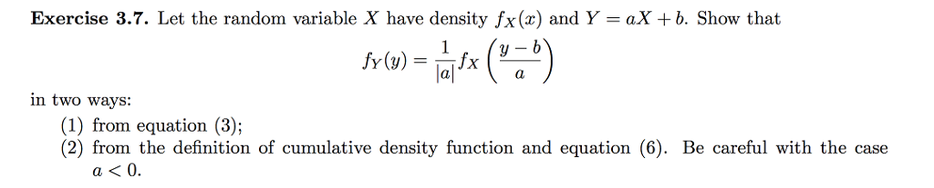 Solved Change of variables formula: let X be a random | Chegg.com