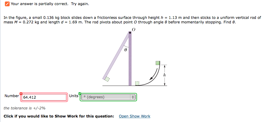 Solved: In The Figure, A Small 0.136 Kg Block Slides Down ... | Chegg.com
