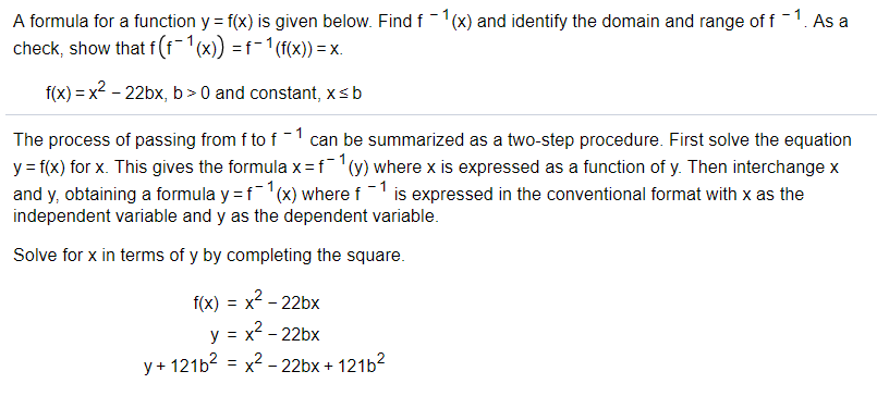 Solved Help with finding inverse. Calculus. Problem | Chegg.com