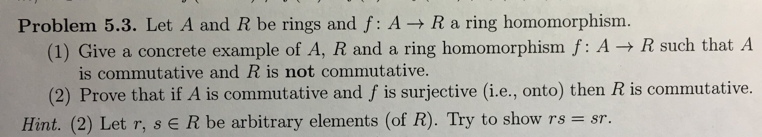 Solved Let A and R be rings and f: A right arrow R a ring | Chegg.com