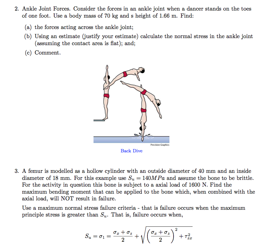 Solved 2. Ankle Joint Forces. Consider the forces in an | Chegg.com