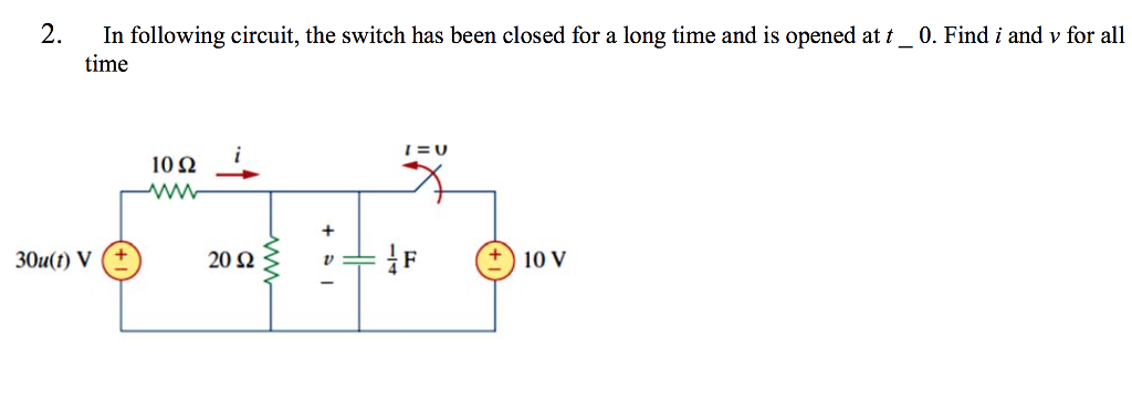 Solved In following circuit, the switch has been closed for | Chegg.com