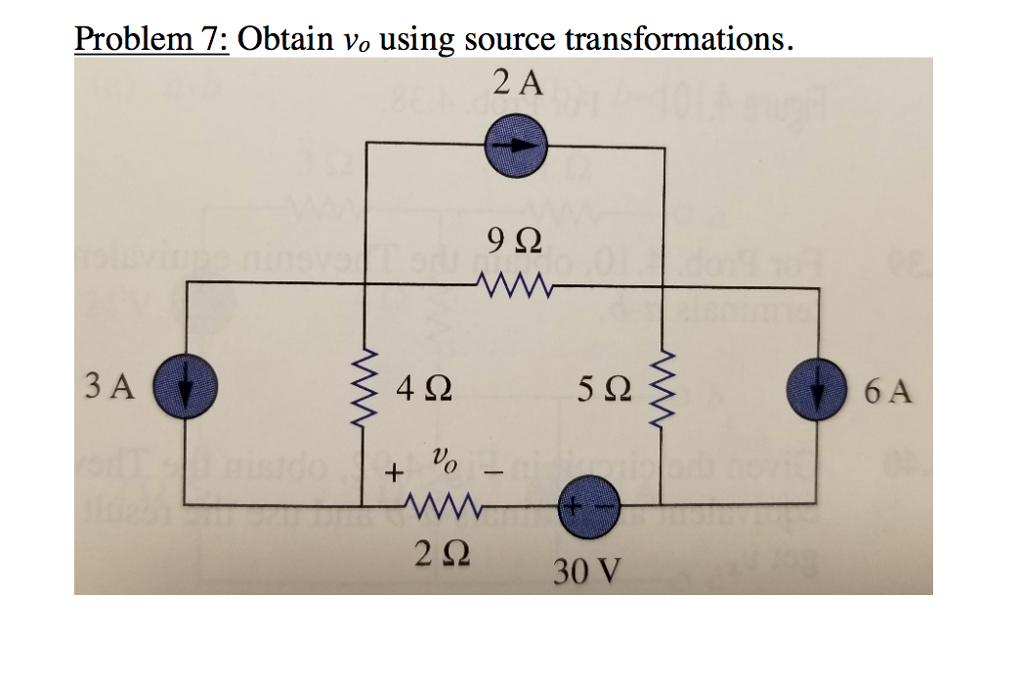 Solved Problem 7 Obtain Vo Using Source Transformations 2
