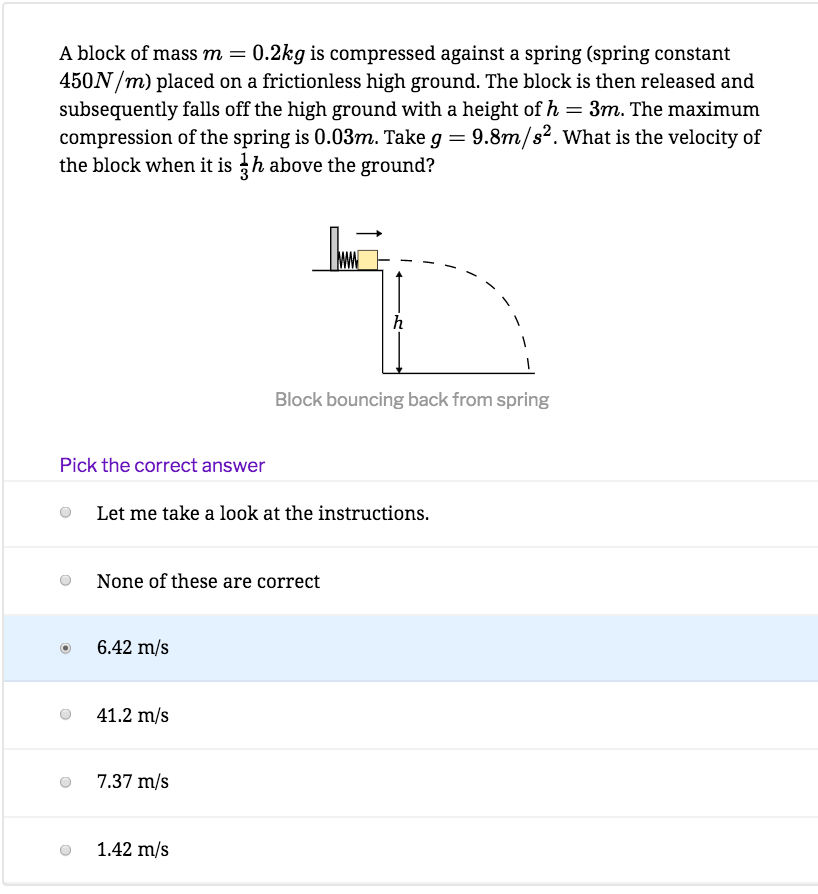 Solved A block of mass m = 0.2kg is compressed against a | Chegg.com