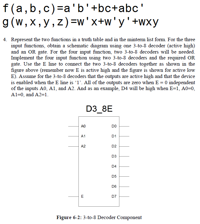 Solved Cascaded Decoders f(a, b, c) = a'b' + bc + abc' | Chegg.com