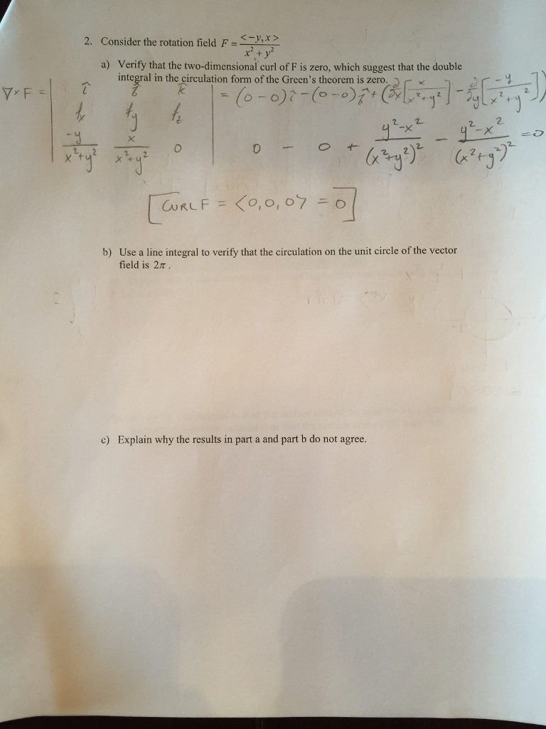 Solved 2. Consider the rotation field a) Verify that the | Chegg.com
