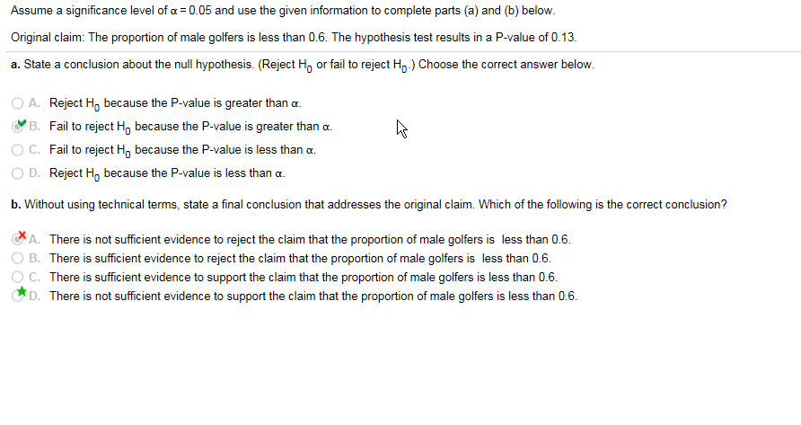 Solved Assume a significance level of alpha = 0.05 and use | Chegg.com