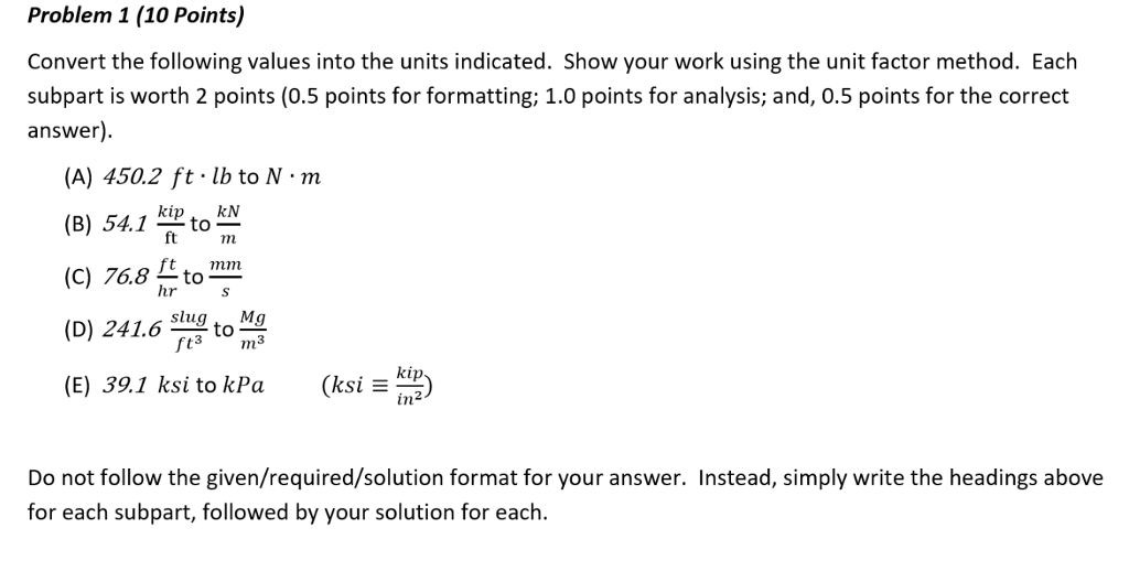 Solved Problem 1 10 Points Convert The Following Values Chegg Solved Problem 1 10 Points Convert The Following Values Chegg