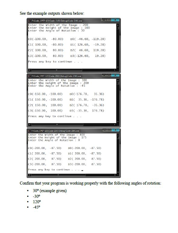 Solved Program Requirements: Part 1: Polar Rectangular | Chegg.com