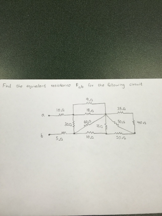 Solved Find the equivalent resistance R_ab for the following | Chegg.com