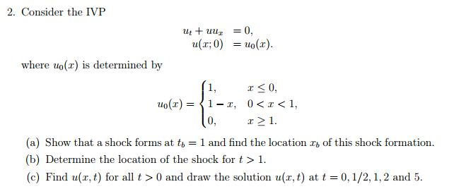 Solved 2. Consider the IVP ut uur uo(a) u(T: 0) where wo(r) | Chegg.com
