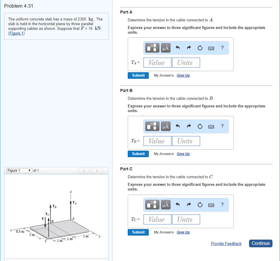 Solved Problem 4.31 Part A The uniform concrete slab has a | Chegg.com