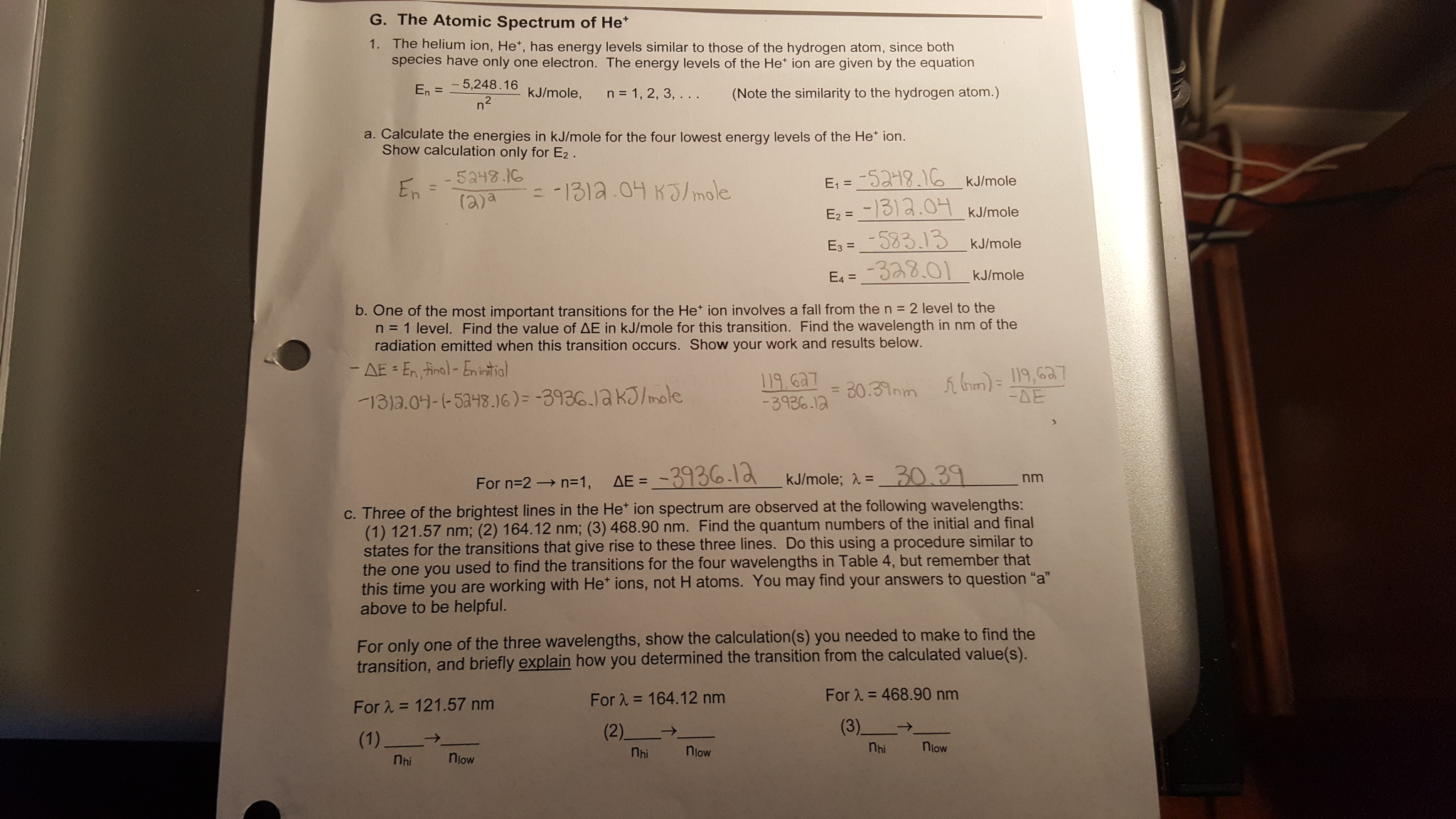 Solved 4. Show why all lines in the hydrogen spectrúm | Chegg.com