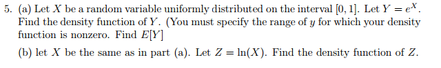 Solved Let X be a random variable uniformly distributed on | Chegg.com