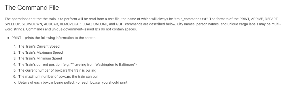 Solved JAVA Reading in commands from text file Hello, I have | Chegg.com