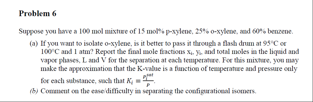 Suppose you have a 100 mol mixture of 15 mol% | Chegg.com
