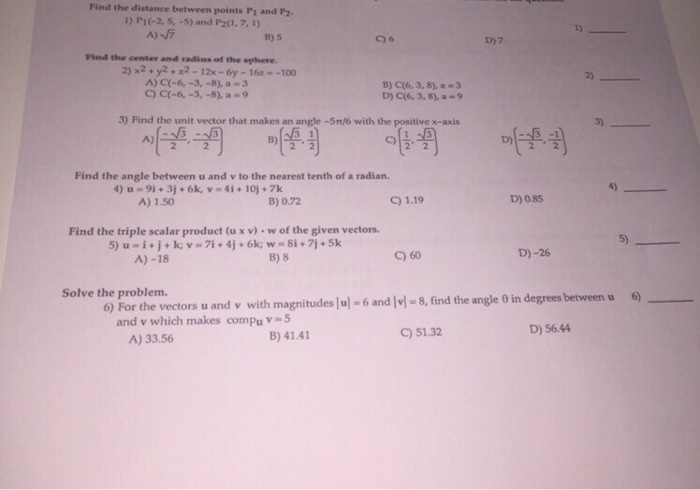 Solved Find the distance between points P1 and P2. P_1(-2, | Chegg.com