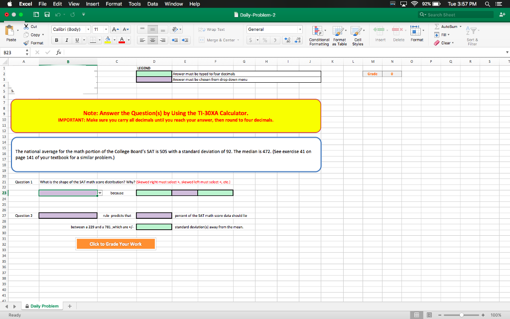 Solved What is the shape of the SAT math score | Chegg.com