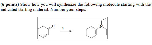 Solved Show how you will synthesize the following molecule | Chegg.com