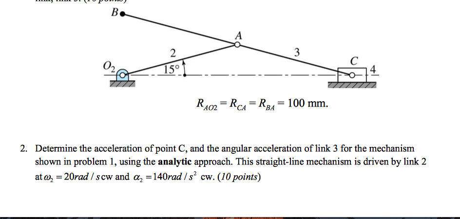Solved Determine the acceleration of point C, and the | Chegg.com