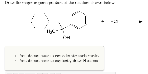 Solved Draw the major organic product of the reaction shown | Chegg.com