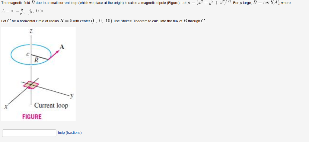 Solved The magnetic field due to a small current loop | Chegg.com