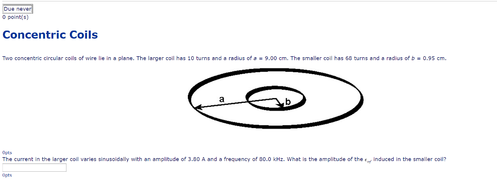 Solved Two concentric circular coils of wire lie in a plane. | Chegg.com