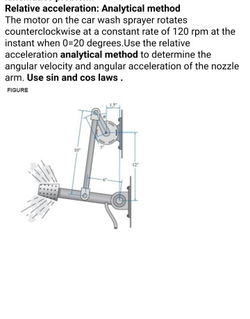 Solved Relative acceleration: Analytical method The motor on | Chegg.com