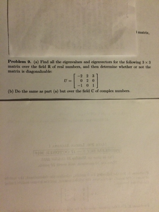 Solved Find all the eigenvalue and eigenvectors for the | Chegg.com