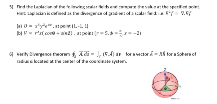 Solved Find the Laplacian of the following scalar fields and | Chegg.com