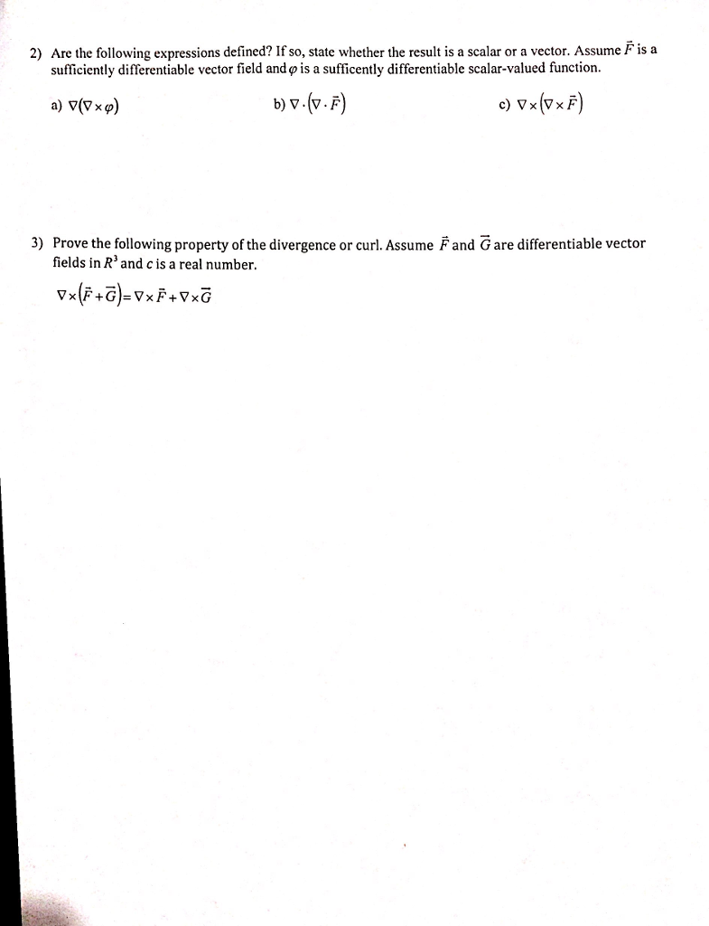 Solved Are the following expressions defined? If so, state | Chegg.com
