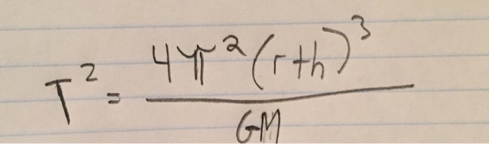 Solved How do you isolate this equation for h? T^2 = 4 pi^2 | Chegg.com