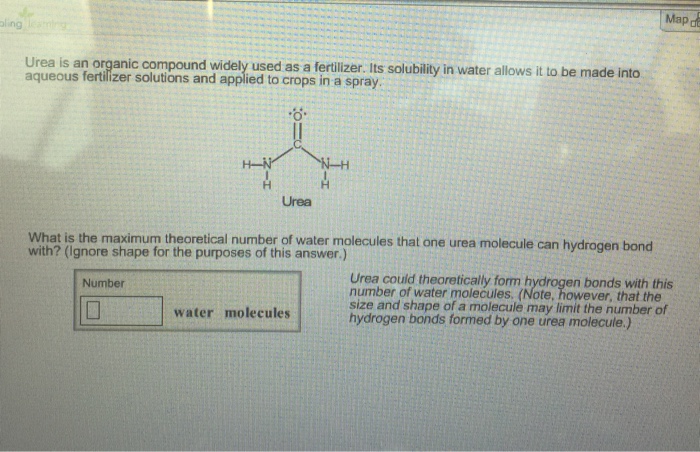 Solved Urea is an organic compound widely used as a | Chegg.com