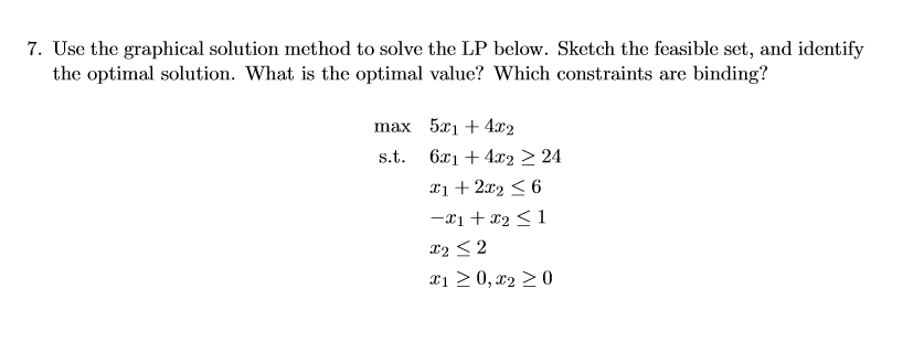 Solved Use the graphical solution method to solve the LP | Chegg.com Solved Use the graphical solution method to solve the LP | Chegg.com