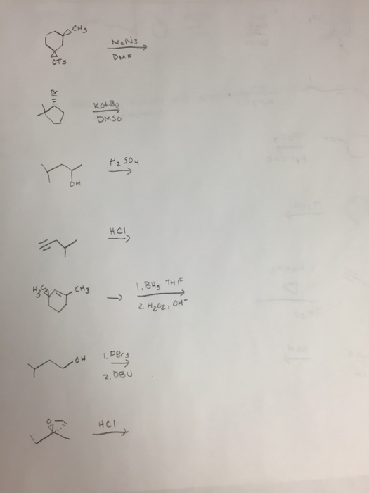 Solved Ochem problems!!! Reactions: draw the major organic | Chegg.com